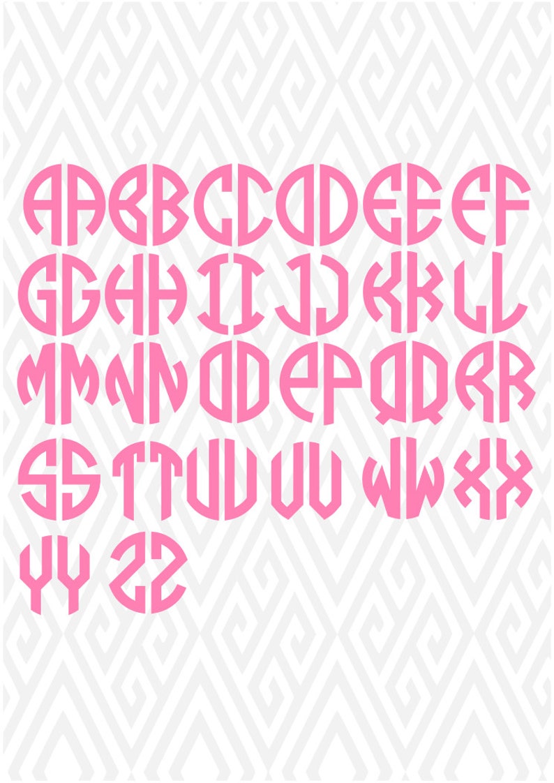 2-Letter Circle Monogram Alphabet Letters/Font Cuttable | Etsy