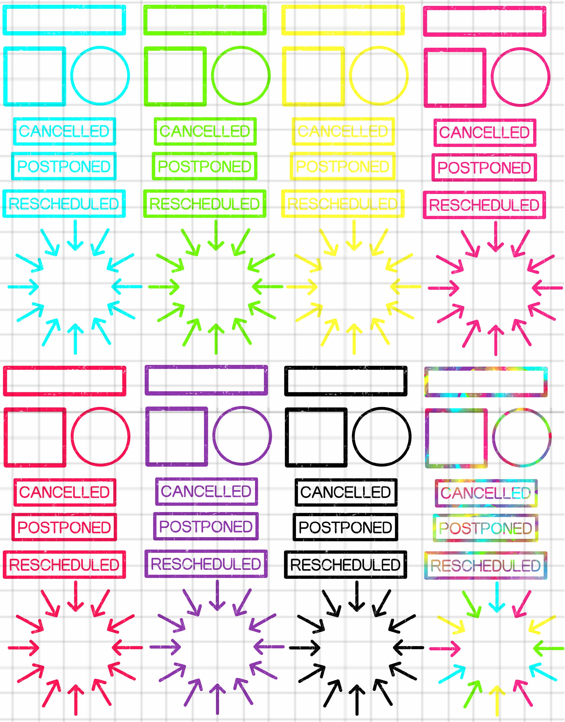 Functional Markup Rubber Stamp Digital Sticker Set - Etsy