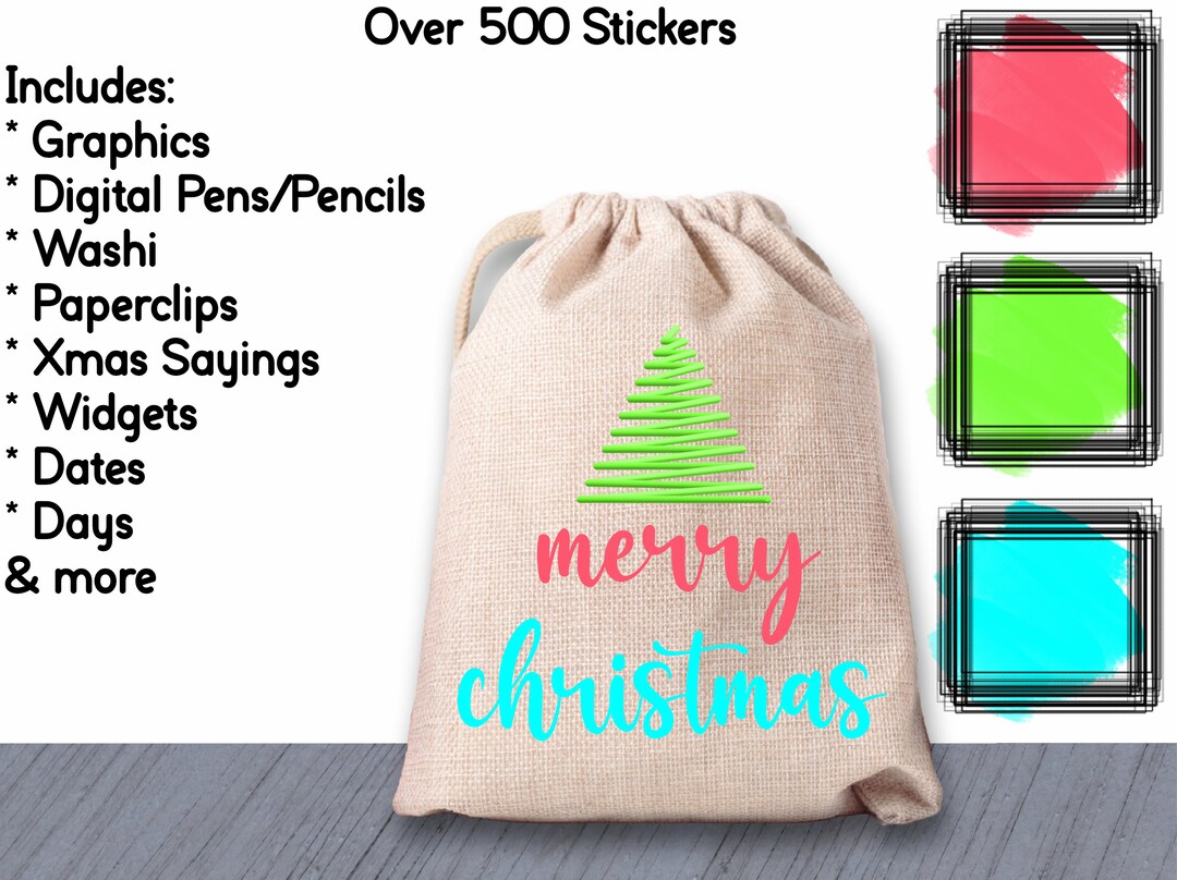 Christmas Digital Sticker Bundle - Etsy