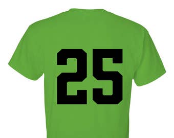 Personalized Number for Shirts, Custom Number, Player Number or Name on ...