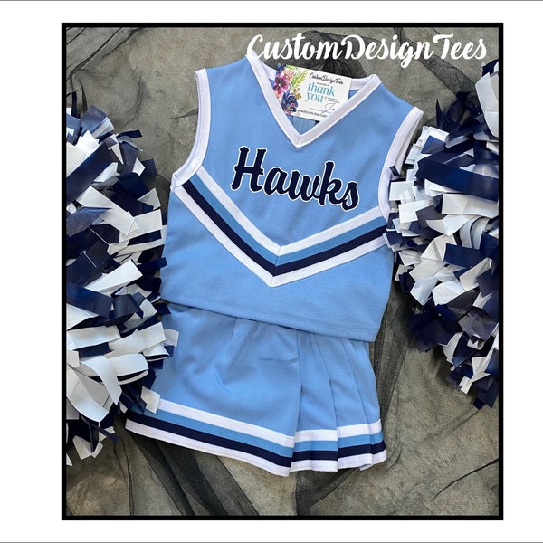Blue and White Cheerleading Costume - Etsy