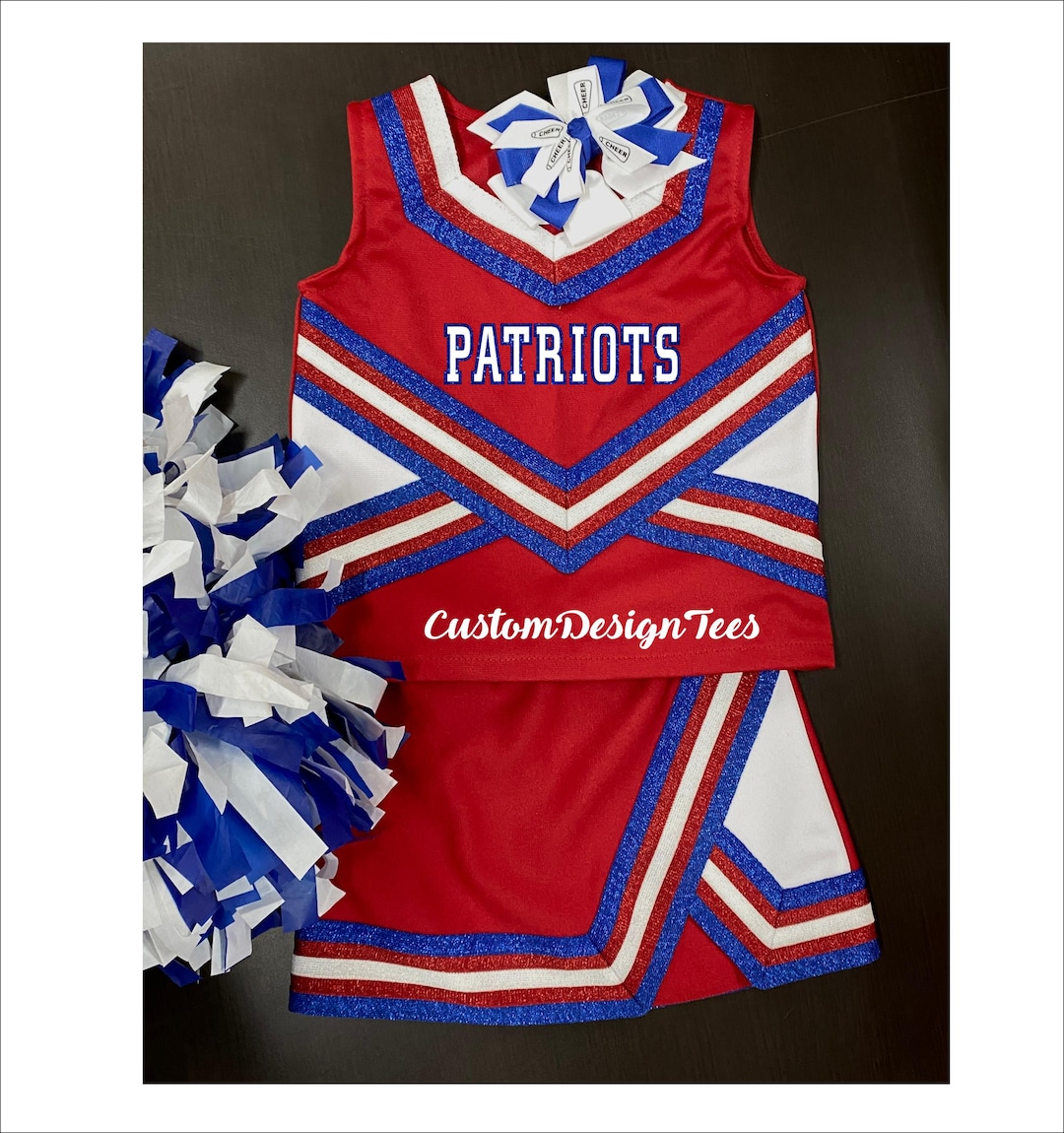 Red & Royal Blue Cheer Uniforms , Girls Cheer Uniforms, Toddler Cheer ...