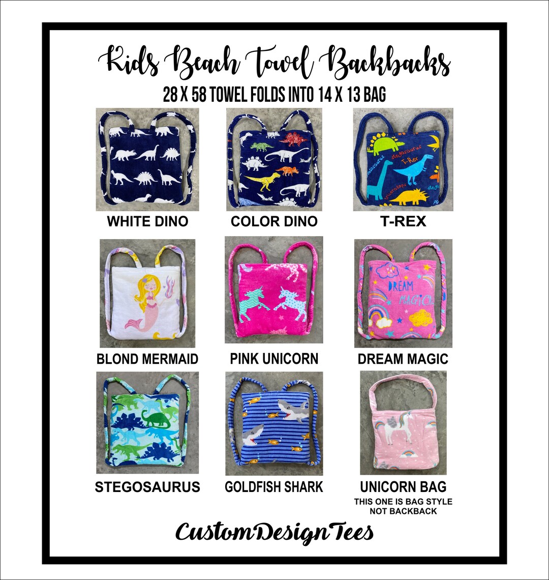 Monogram Beach Towel, Embroidered Beach Towel Backpack, Beach Towel ...