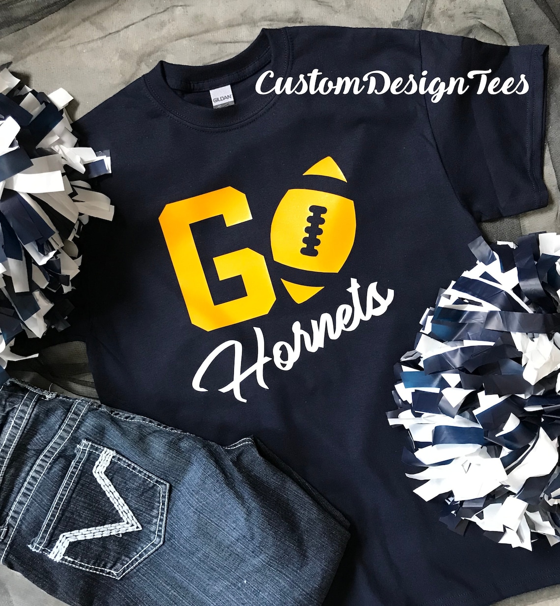 School Spirit Football Shirt, Team Football Shirt, Custom Design Tees ...