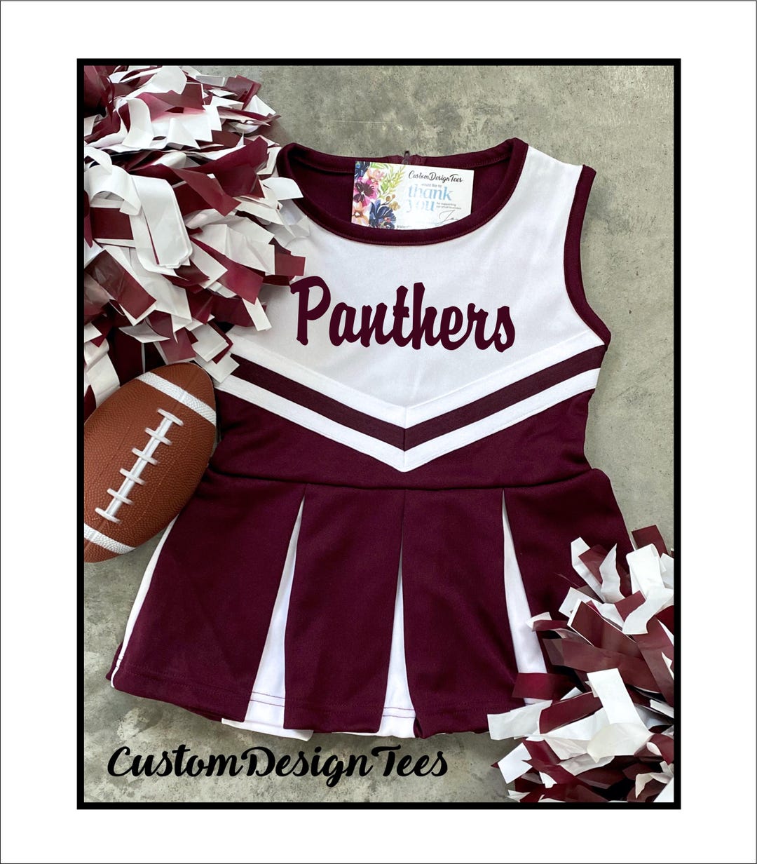 Maroon & White Cheer Uniform, Infant Cheer Uniforms, Custom Cheer ...