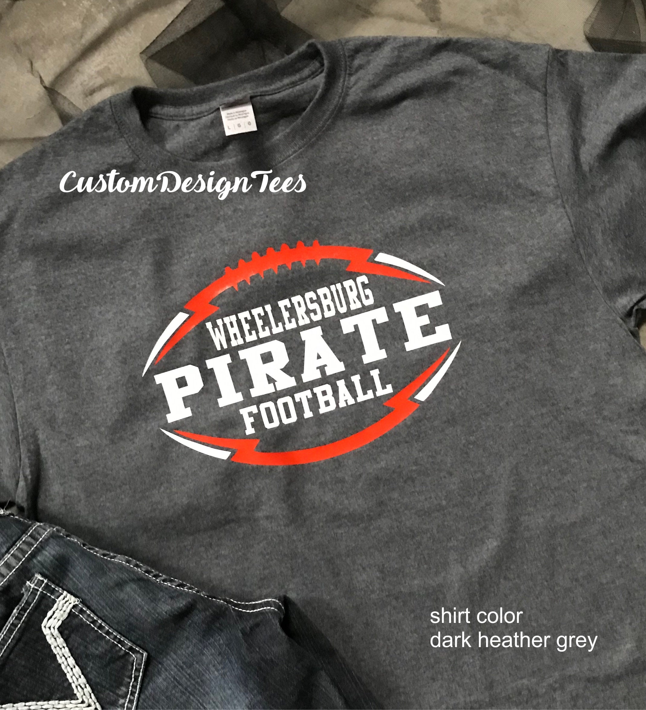 School Spirit Football Shirt Football Shirt Custom Design - Etsy