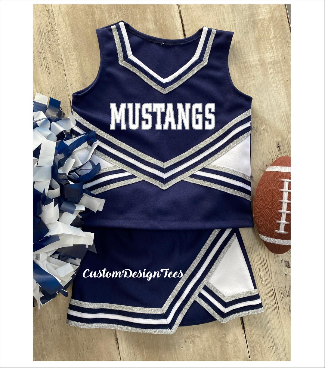 Navy & Silver Cheer Uniforms , Girls Cheer Uniforms, Toddler Cheer ...