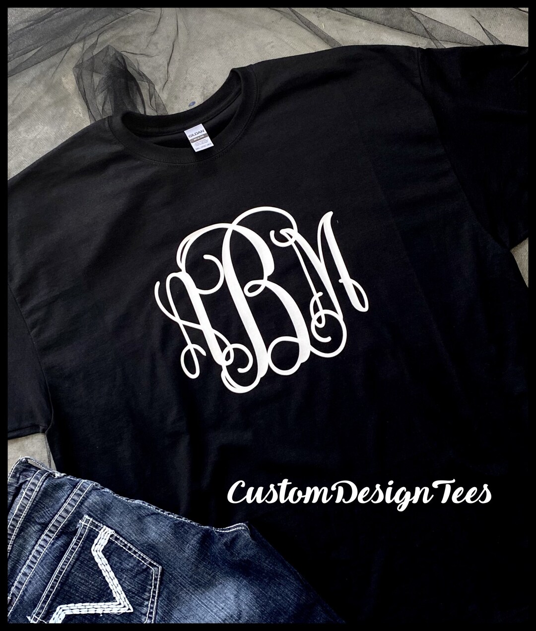 Monogram Shirt, Monogram Tee, Initial Shirts, Custom Design Tees, Gift ...