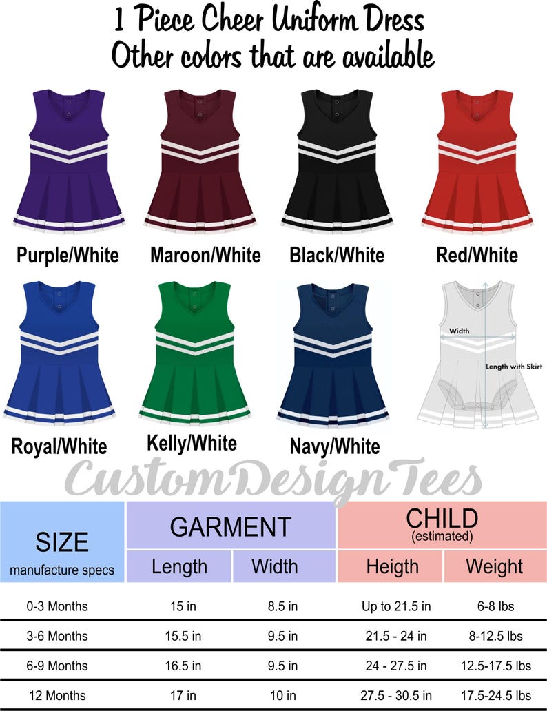 Baby Cheerleader Uniforms , Girls Cheer Uniforms, Infant Cheer Dress ...