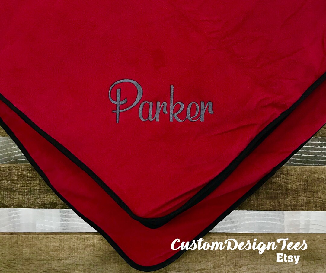 Personalized Fleece Blanket, Water Resistant Fleece Blanket, Monogram ...
