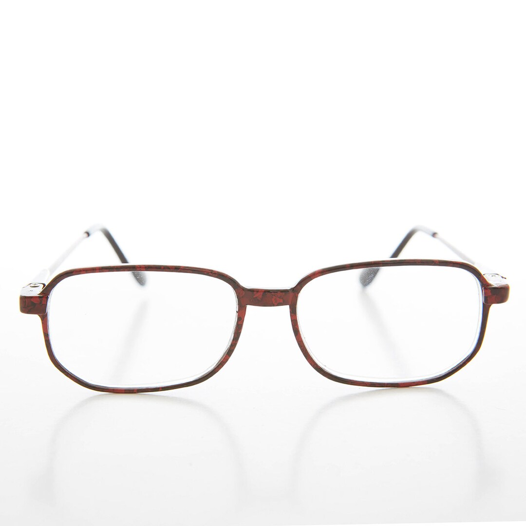 Red Small Rectangle Reading Glasses - Chris - Etsy