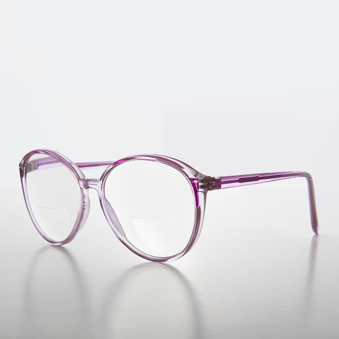 Bifocal Purple Round Reading Glasses - Vir - Etsy