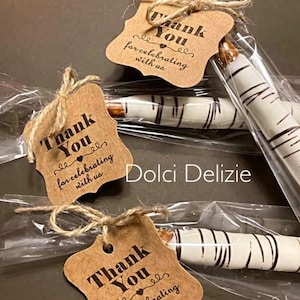 Birch Bark Pretzels With Thank You Tags, Birch Tree Logs, Birch Tree ...
