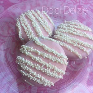 Pink Chocolate Covered Dipped Oreos Cookies, Baby Shower Favors for ...