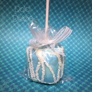 Blue Jumbo Marshmallows Pops, Chocolate Covered Dipped Marshmallows ...