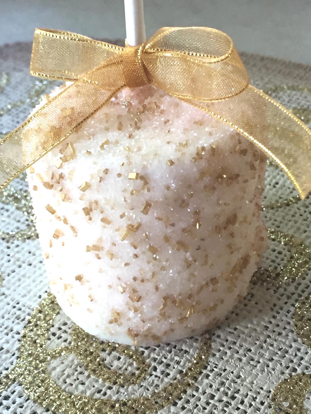 Light Pink and Gold Jumbo Marshmallows Pops, Pink and Gold Baptism ...