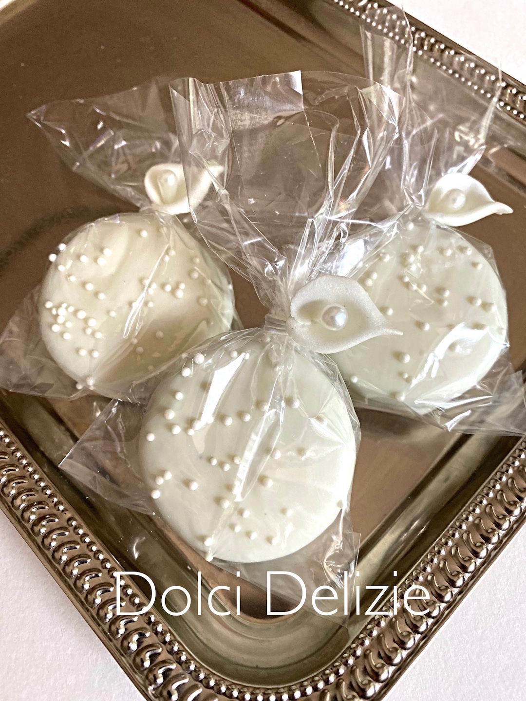 White Calla Lily Favors, Calla Lily Oreos, White Chocolate Covered Oreo ...