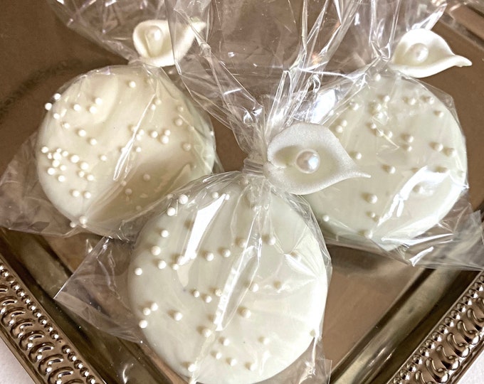 White Calla Lily Favors, Calla Lily Oreos, White Chocolate Covered Oreo ...