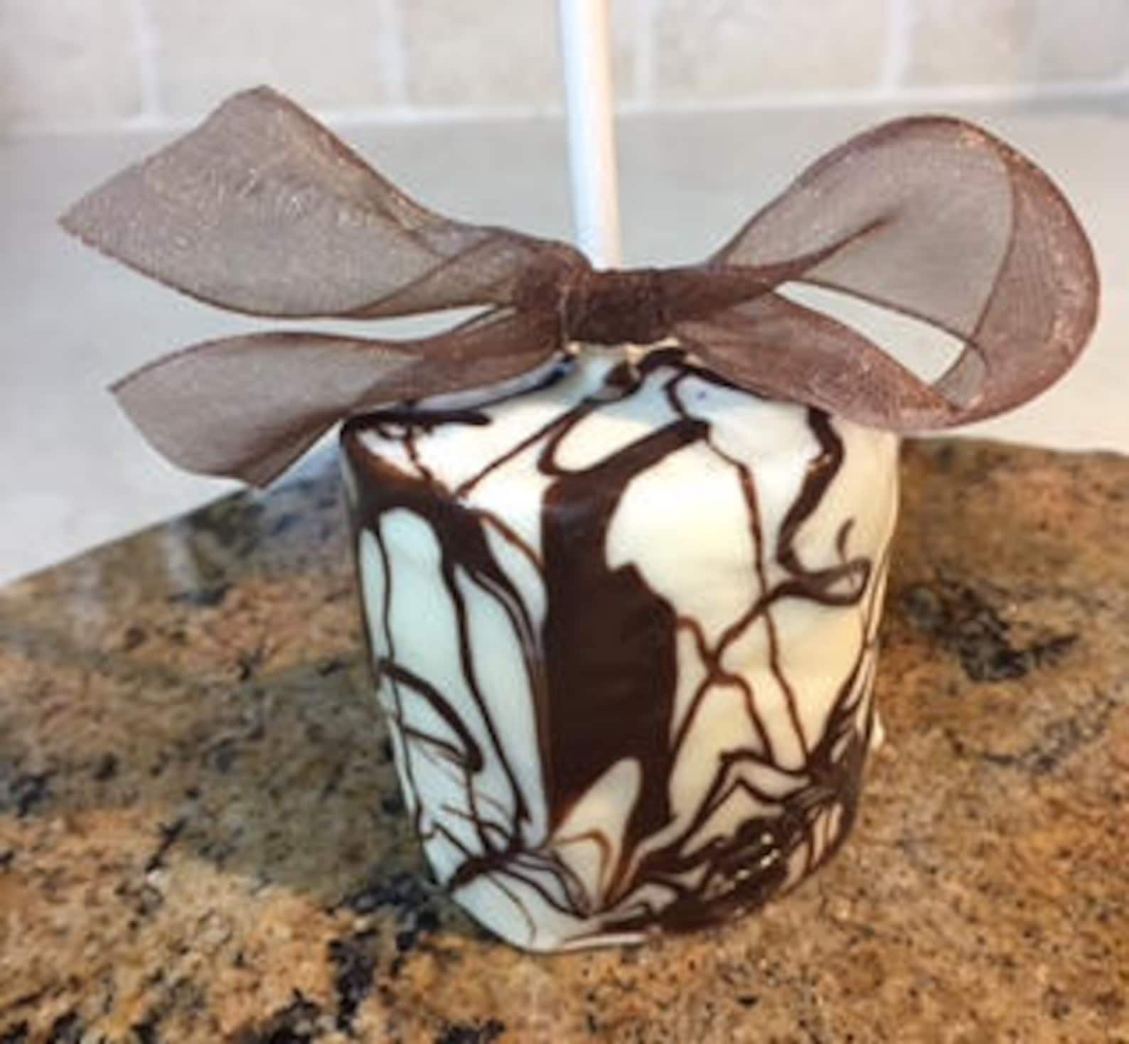 Chocolate Covered Marshmallows White Dark Marshmallow Pop - Etsy