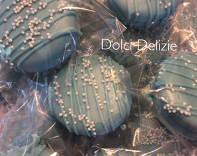 Blue Chocolate Covered Dipped Oreos Blue Candy Table Baby - Etsy