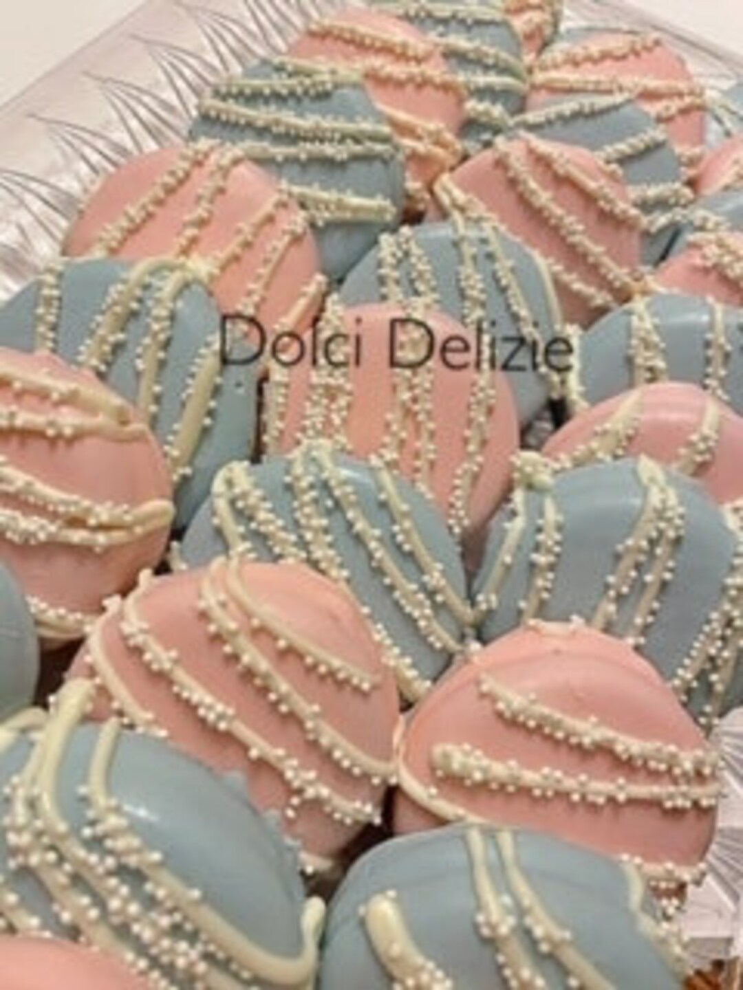 Pink Blue Oreos Treats, Pink Blue Cookies, Chocolate Covered Blue and ...