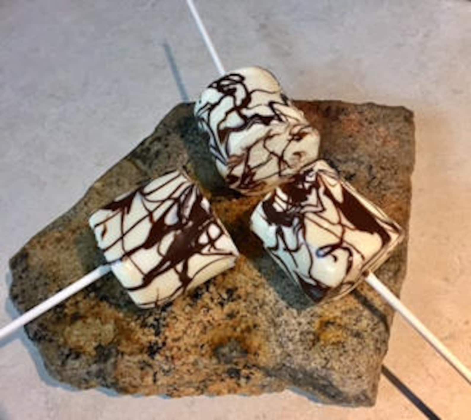 Chocolate Covered Marshmallows White Dark Marshmallow Pop - Etsy