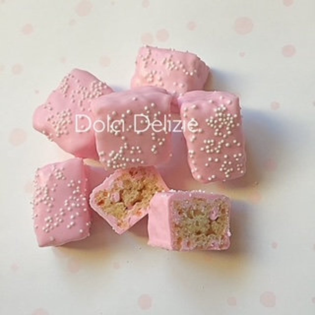 Pink Rice Krispie Treats, Pink Rice Krispy Favor, Pink Rice Krispy ...
