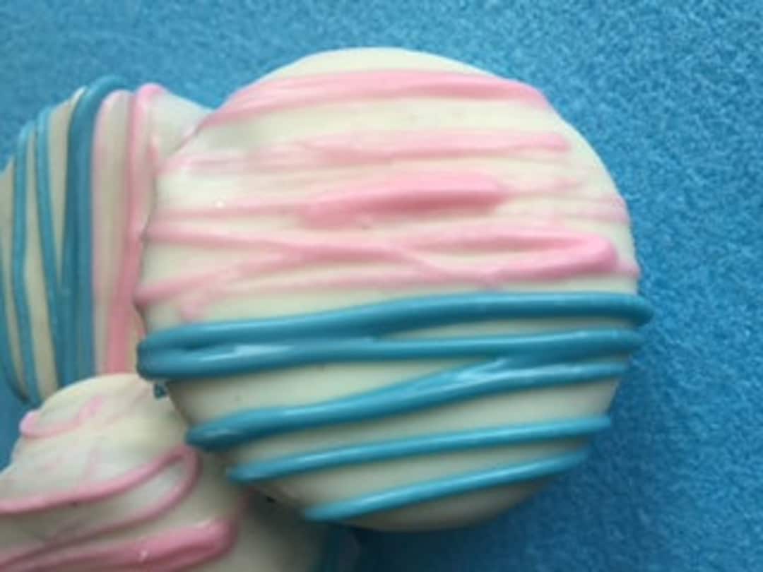 Pink and Blue Chocolate Covered Dipped Oreo Cookies, Gender Neutral ...