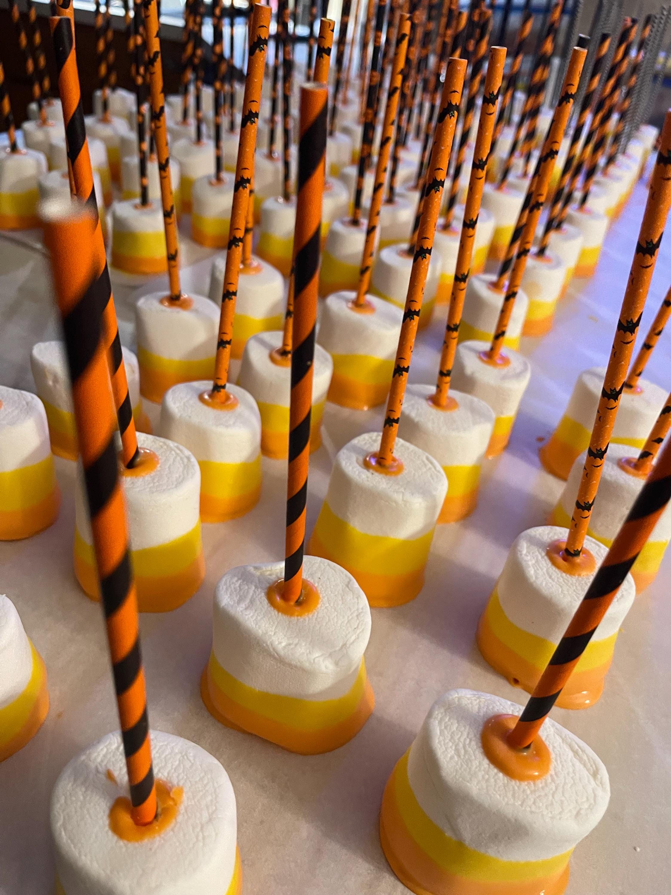 Halloween Candy Corn Marshmallows, Halloween Marshmallow Treats ...