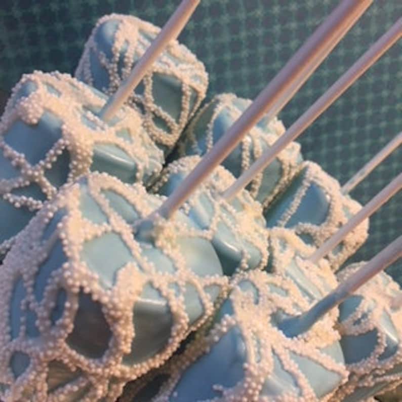 Blue Jumbo Marshmallows Pops, Chocolate Covered Dipped Marshmallows ...