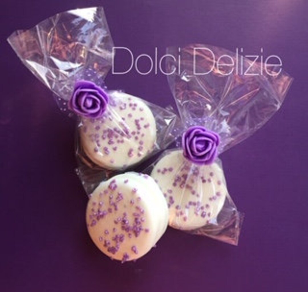 Purple White Oreos, Purple White Chocolate Covered Dipped Oreos, Girls ...