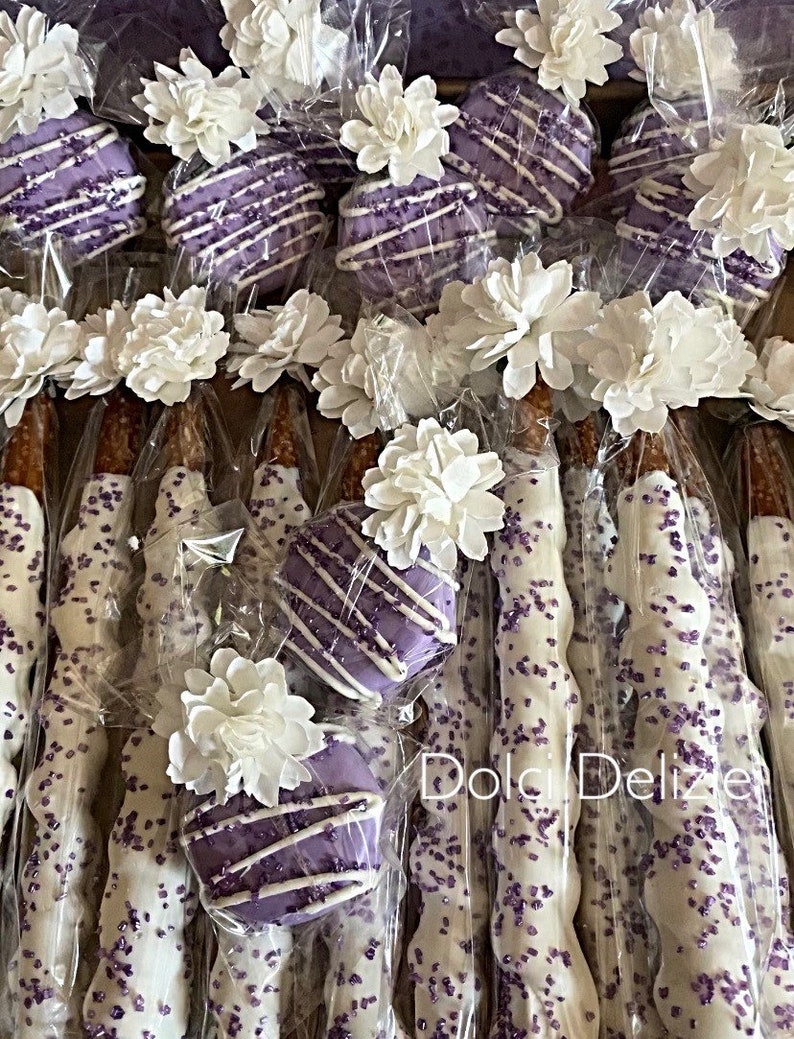 COMBO: Purple White Chocolate Covered Dipped Oreo Cookies - Etsy
