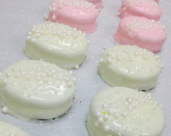 Pink White Oreos Pink White Chocolate Covered Dipped Oreos - Etsy