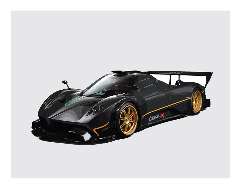Pagani Zonda R Car Art Poster Print - Etsy