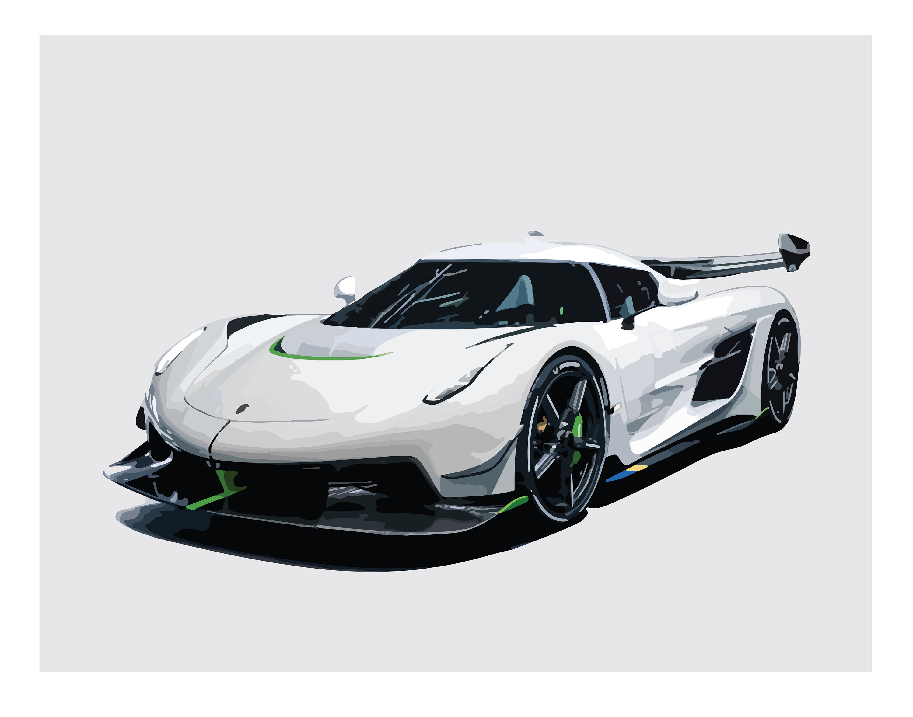 Koenigsegg Jesko Car Art Poster Print - Etsy