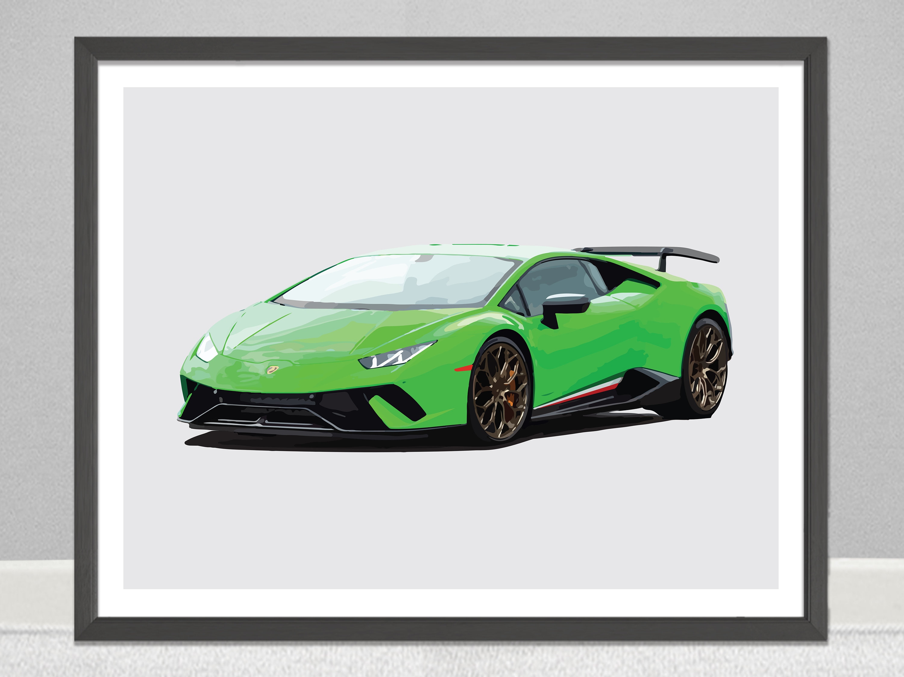 Lamborghini Huracan Performante Car Art Poster Print - Etsy Canada