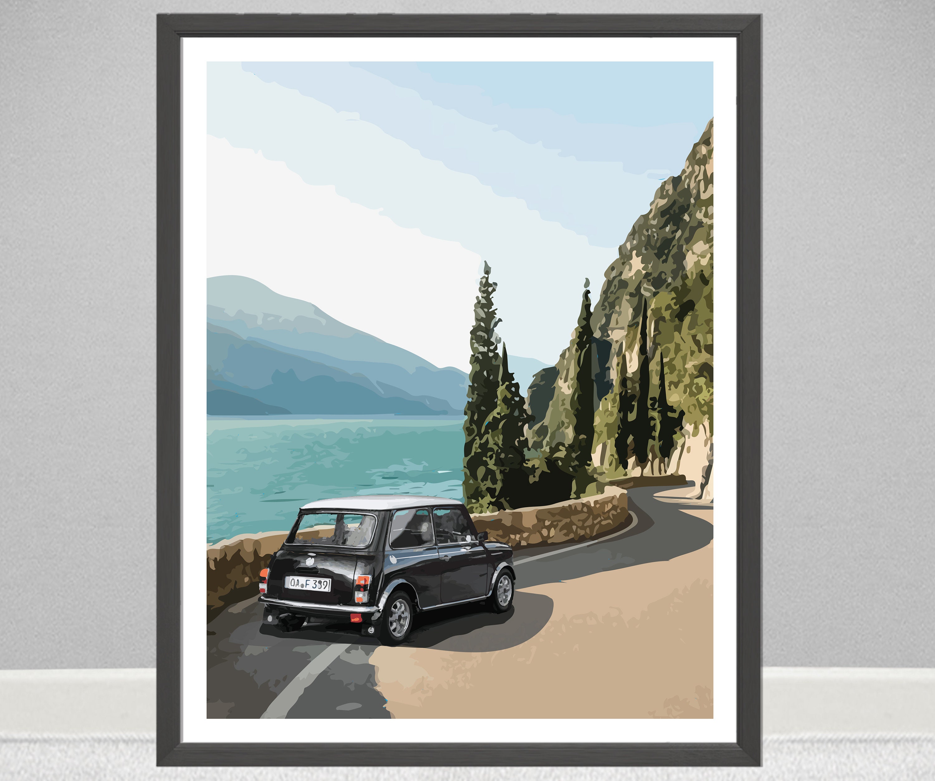 Mini Cooper Classic Driving Road Poster - Etsy