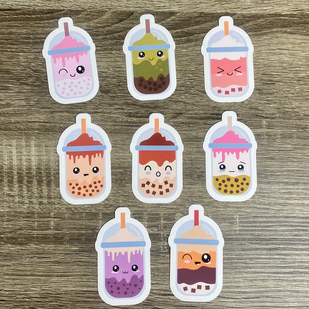 Kawaii Bubble Tea, Bubble Tea Sticker, Food Stickers, Laptop Stickers ...
