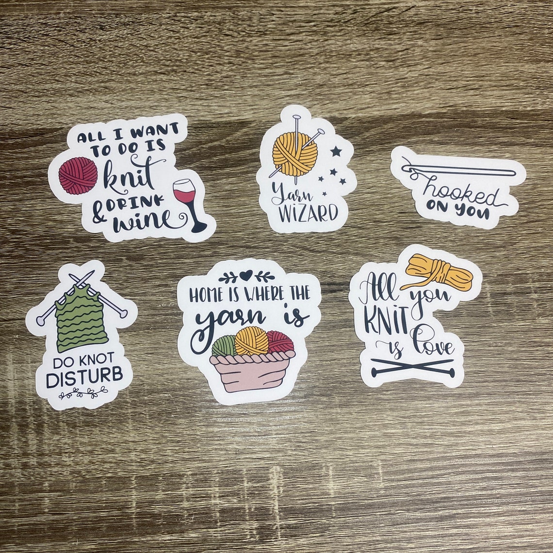 Knitting Stickers Crochet Stickers Gifts for Knitters - Etsy