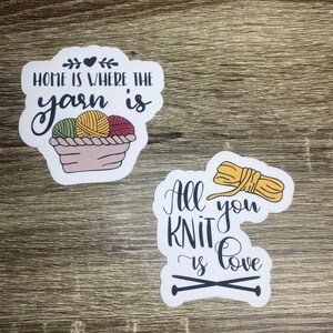 Knitting Stickers, Crochet Stickers, Gifts for Knitters, Crocheting ...