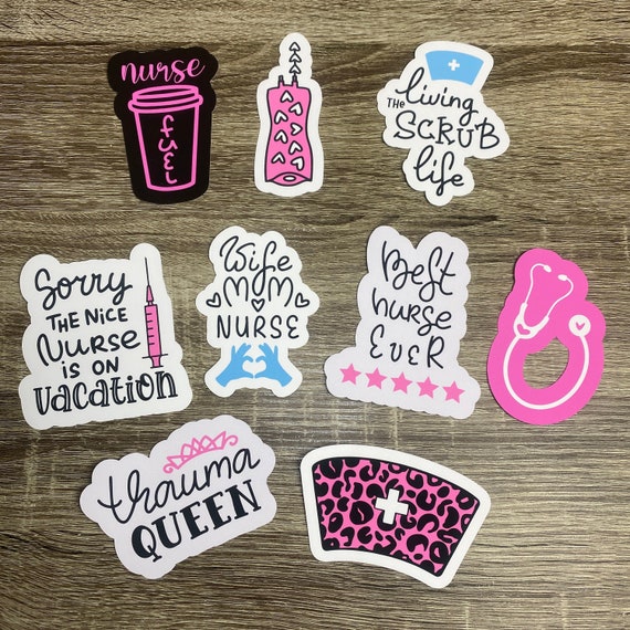 Nurse Sticker Set Nurse Laptop Sticker Nurse Gift Nurse - Etsy
