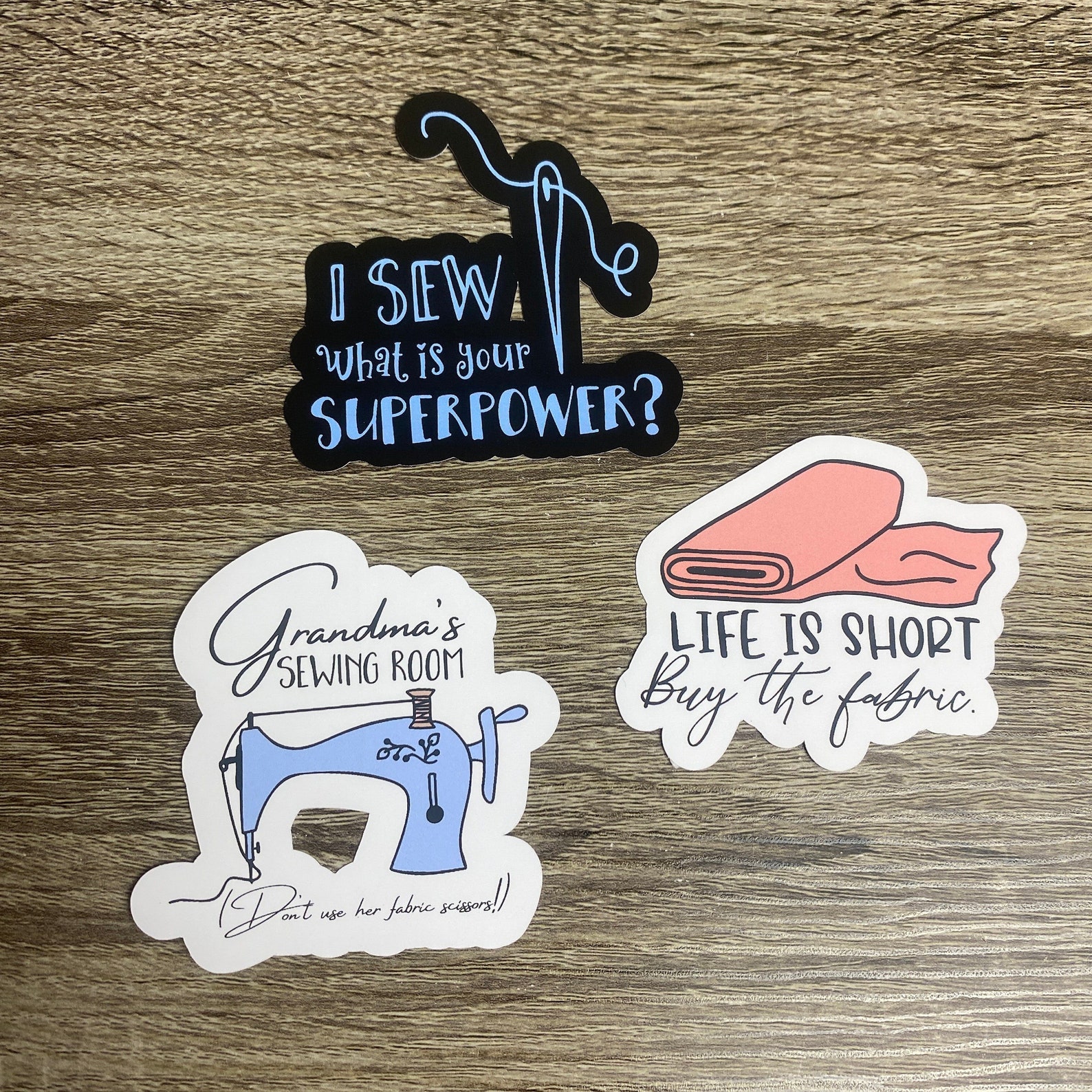 Sewing Stickers Craft Stickers Gifts for Sewists Sewing - Etsy