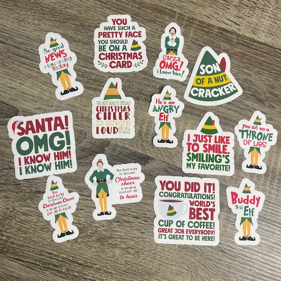 Buddy the Elf Christmas Stickers Decals for Laptop Planner - Etsy