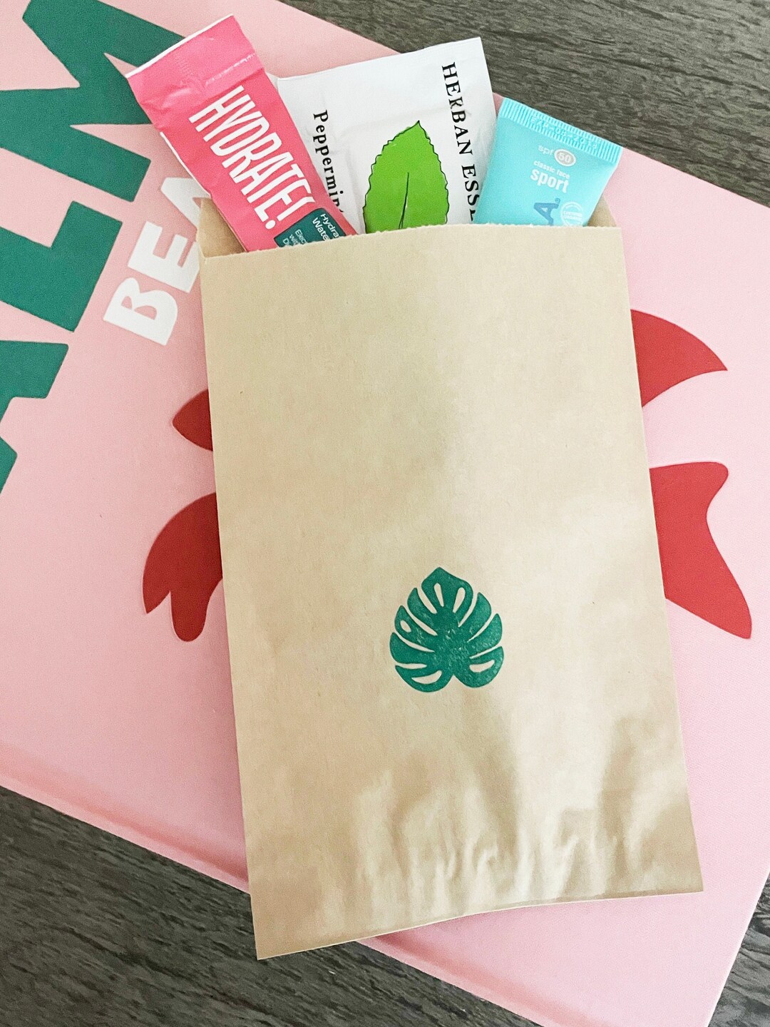 Palm Tree Paper Bag, Palm Tree Goodie Bag, Wedding Welcome Bag, Wedding ...