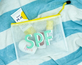 SPF Sunscreen Pool Bag, Zipper Pouch, Water Resistant, Bachelorette ...