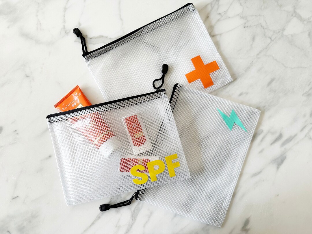 Travel Pouches- 3 Pack, Charger Bag, SPF Bag and First Aid Kit Bag - Etsy