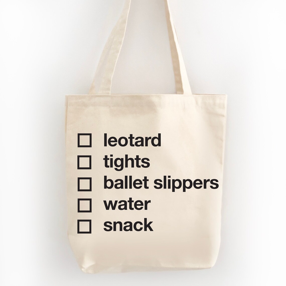 Dance Checklist Tote Bag Ballet Bag Dance Bag for Girls - Etsy