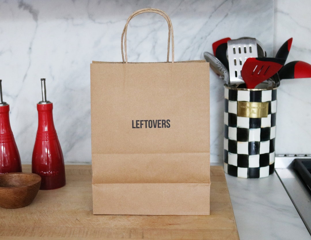 Leftovers Bag, Thanksgiving Leftovers Bag, to Go Bag, Leftovers Paper ...