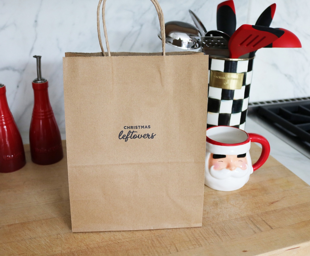 Christmas Leftovers Bag, Christmas Leftovers Gift Bag, Leftovers Paper ...