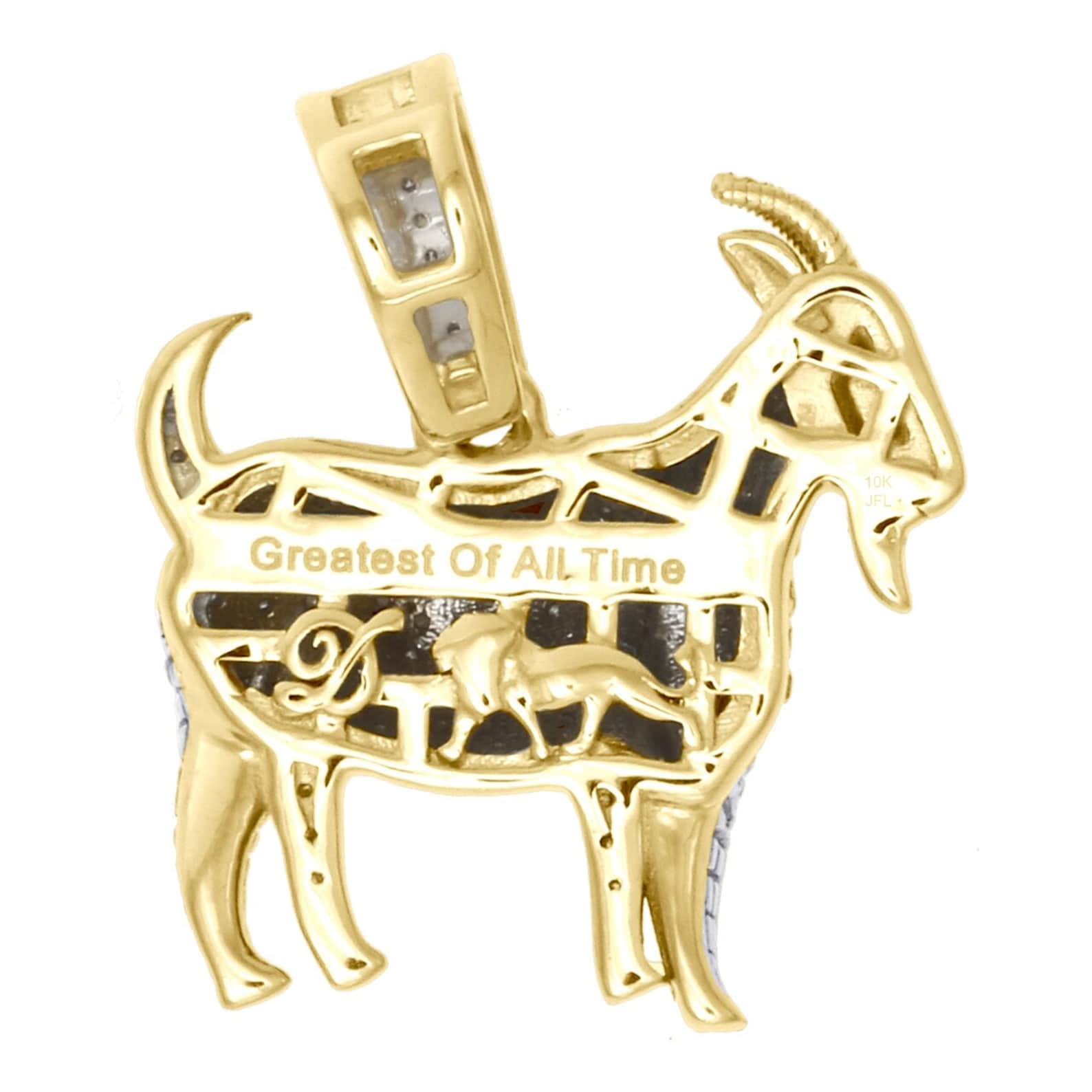 GOAT White Round Cut Moissanite Diamond Pendant, Birthday Gift Pendant ...